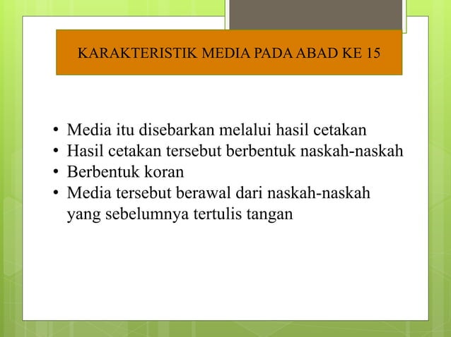 Sejarah jurnalistik abad 15 | PPT