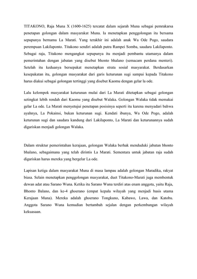 Sejarah kabupaten muna | PDF