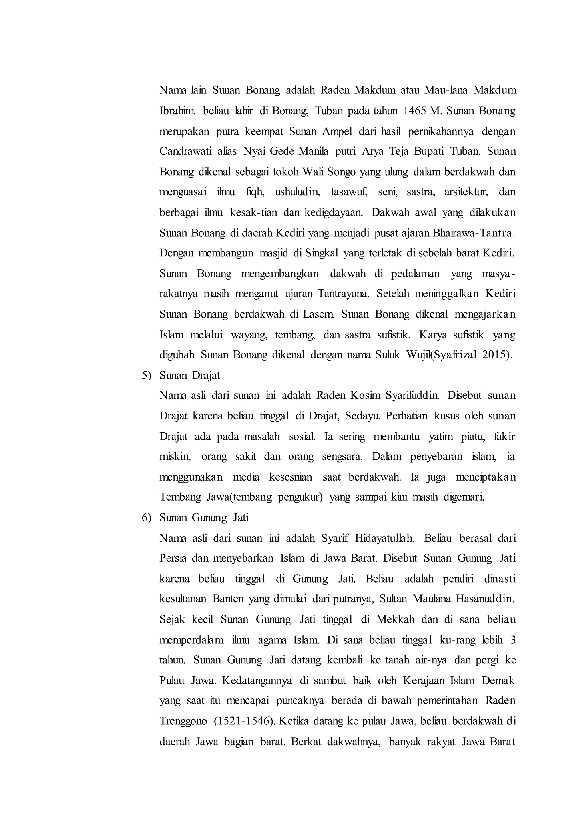 Sejarah keberadaan islam di tanah jawa | DOCX