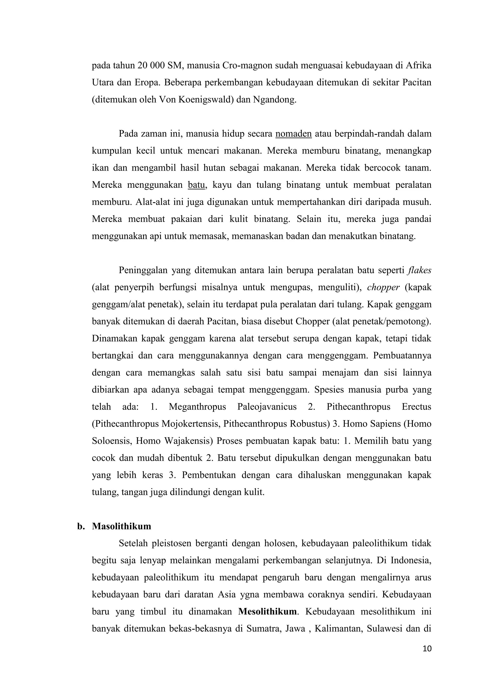 Sejarah kebudayaan indonesia | DOCX