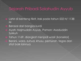 Sejarah kebudayaan islam al ayyubiyah | PPTX