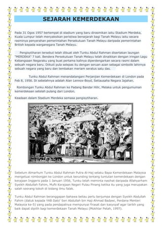 Sejarah kemerdekaan Malaysia | DOCX