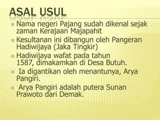 Sejarah kerajaan pajang | PPTX