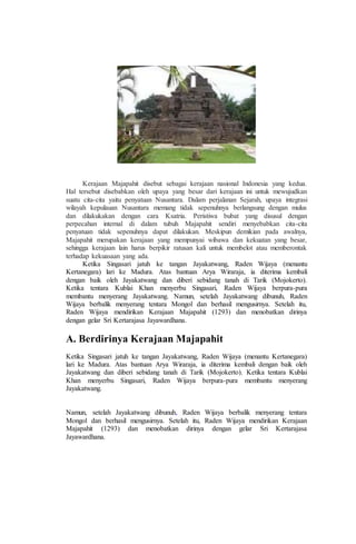 Sejarah kerajaan majapahit | DOCX