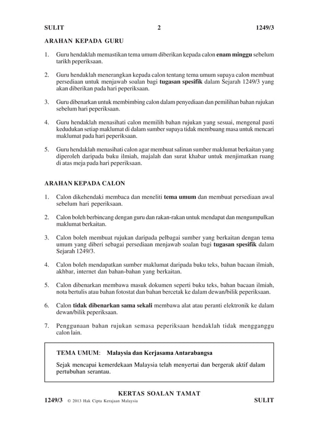 Sejarah kertas 3 spm | PDF