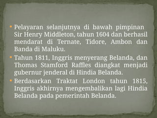 Sejarah Kolonialisme di Indonesia yang Wonderland | PPT