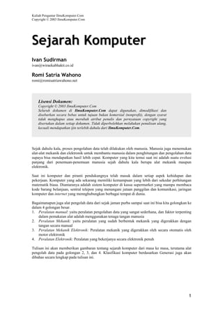 Sejarah komputer | PDF