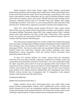 Makalah Sejarah komputer | DOCX
