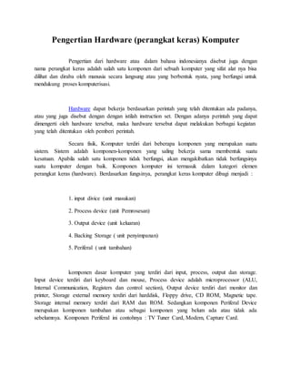 Sejarah komputer dari generasi pertama hingga | DOTX
