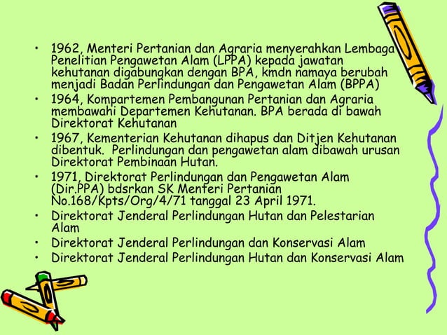 Sejarah konservasi sdah indonesia | PPT