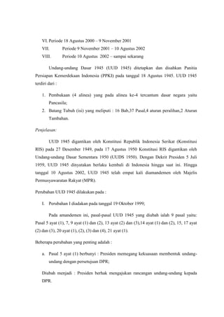 Sejarah konstitusi indonesia | PDF