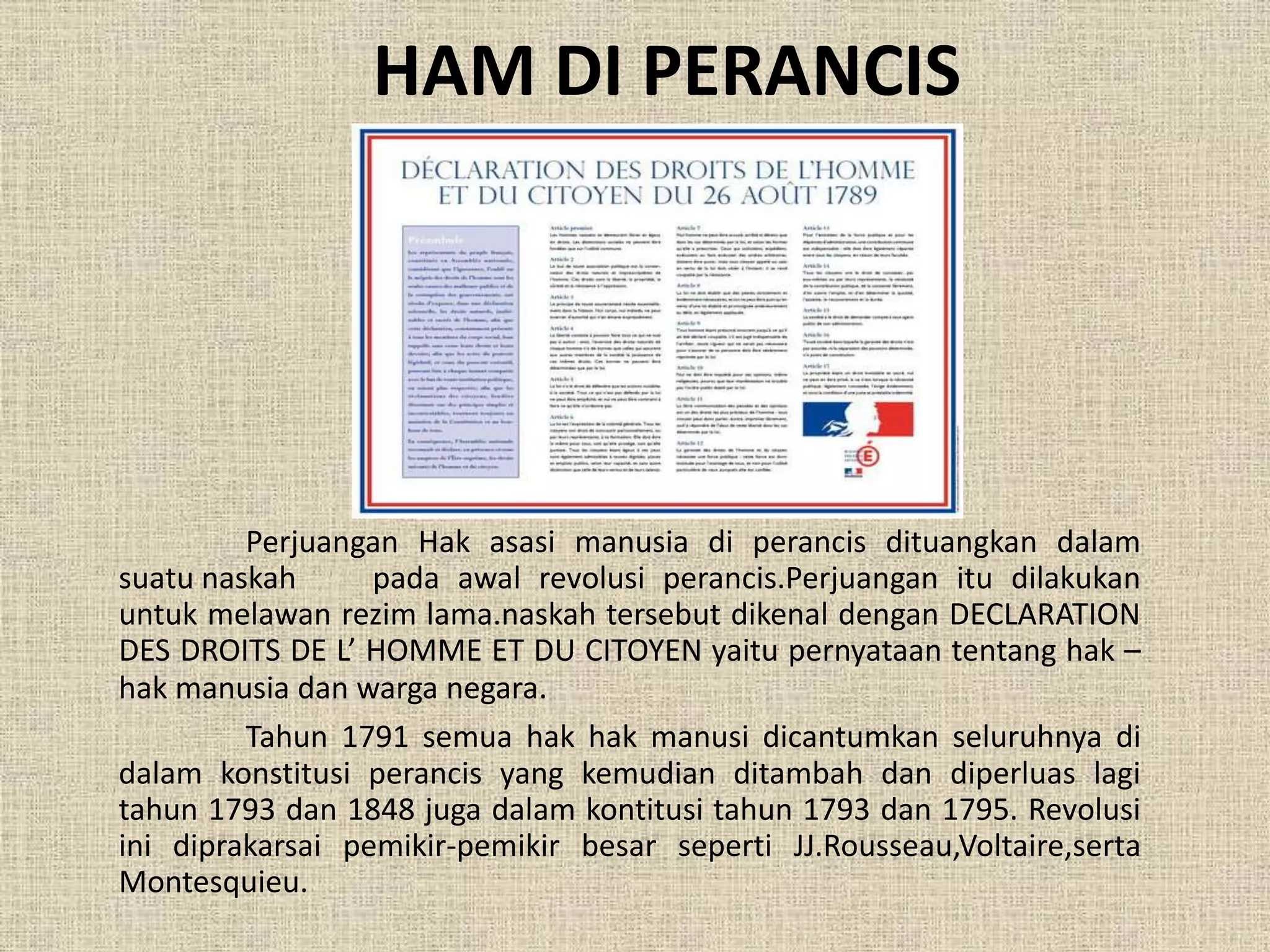 Sejarah lahir asasi manusia ppt | PPTX