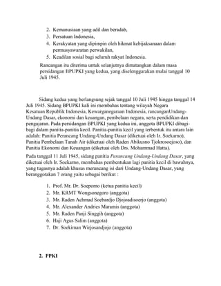 Sejarah Lahirnya pancasila | DOCX