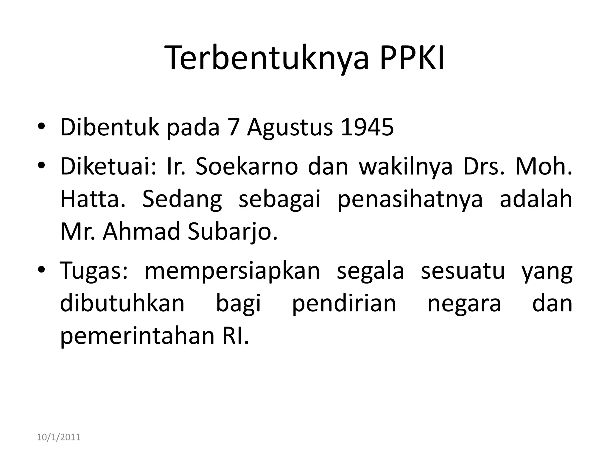 Sejarah lahirnya pancasila | PPTX
