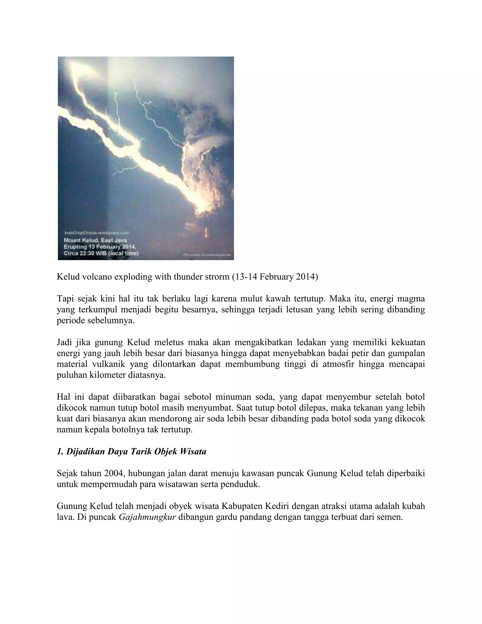 Sejarah letusan dahsyat gunung kelud sejak tahun 1586 | PDF