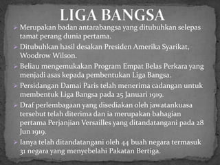 Sejarah liga bangsa | PPTX