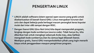Sejarah linux | PPTX