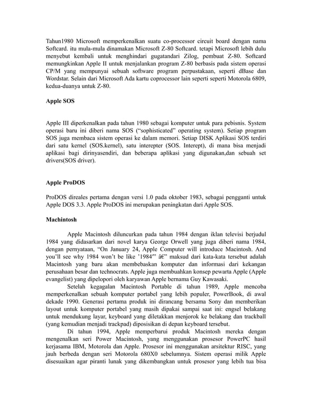 Sejarah Mac OS | PDF