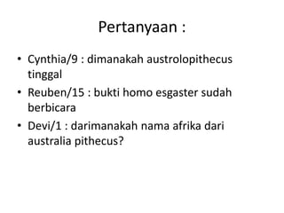 Sejarah Manusia Purba di Afrika | PPT