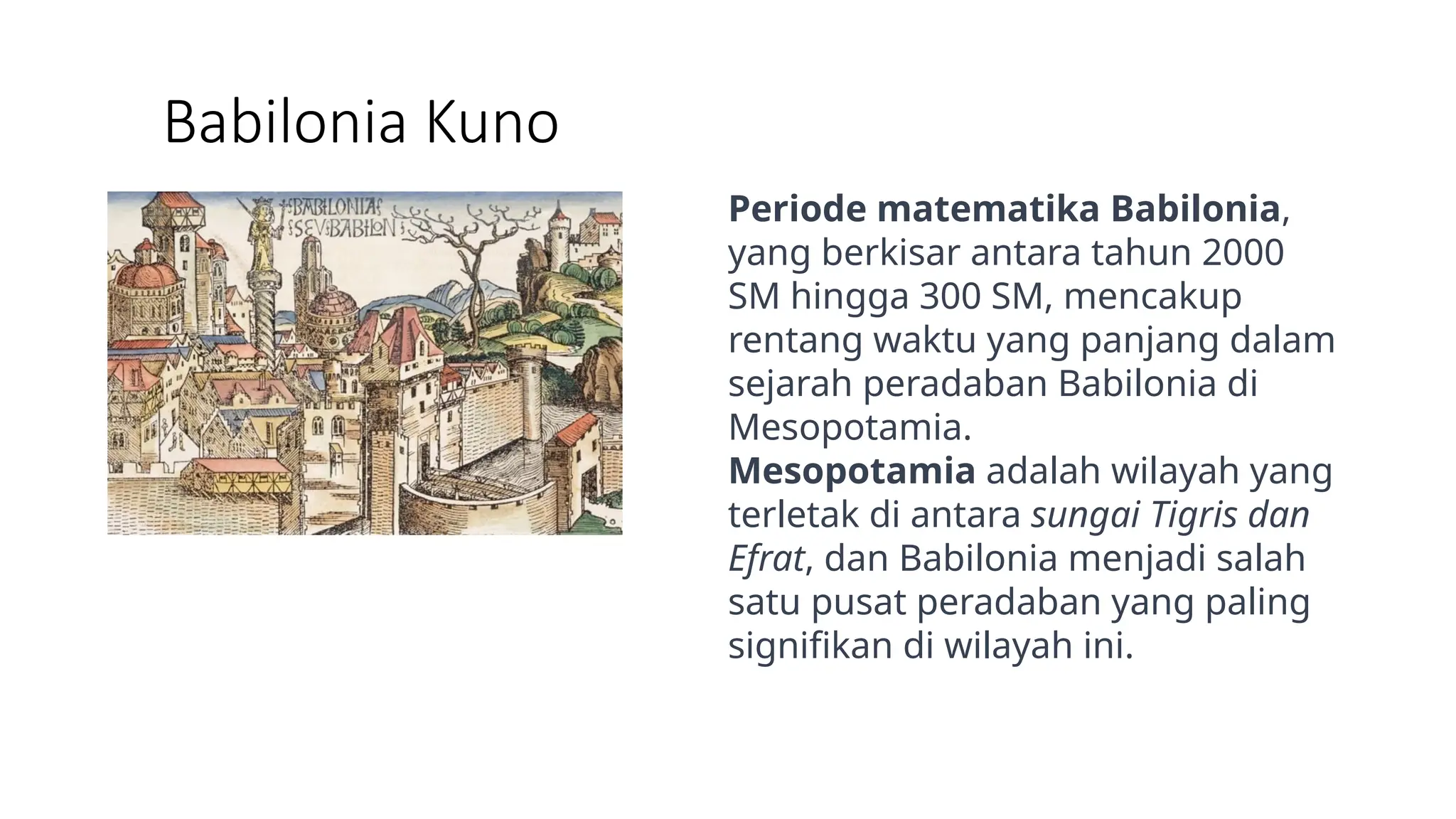sejarah matematika babilonia (hostory of mathematics) | PPTX