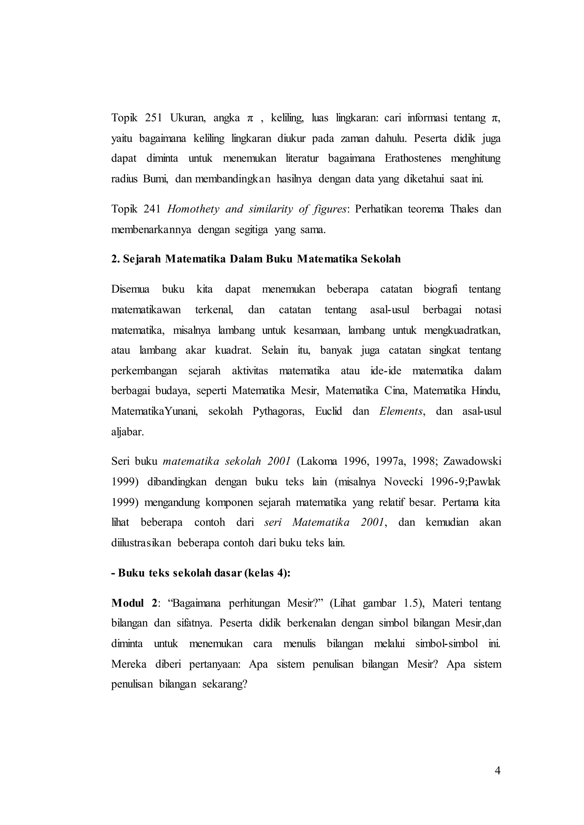 Sejarah matematika dalam kurikulum dan buku sekolah | DOCX