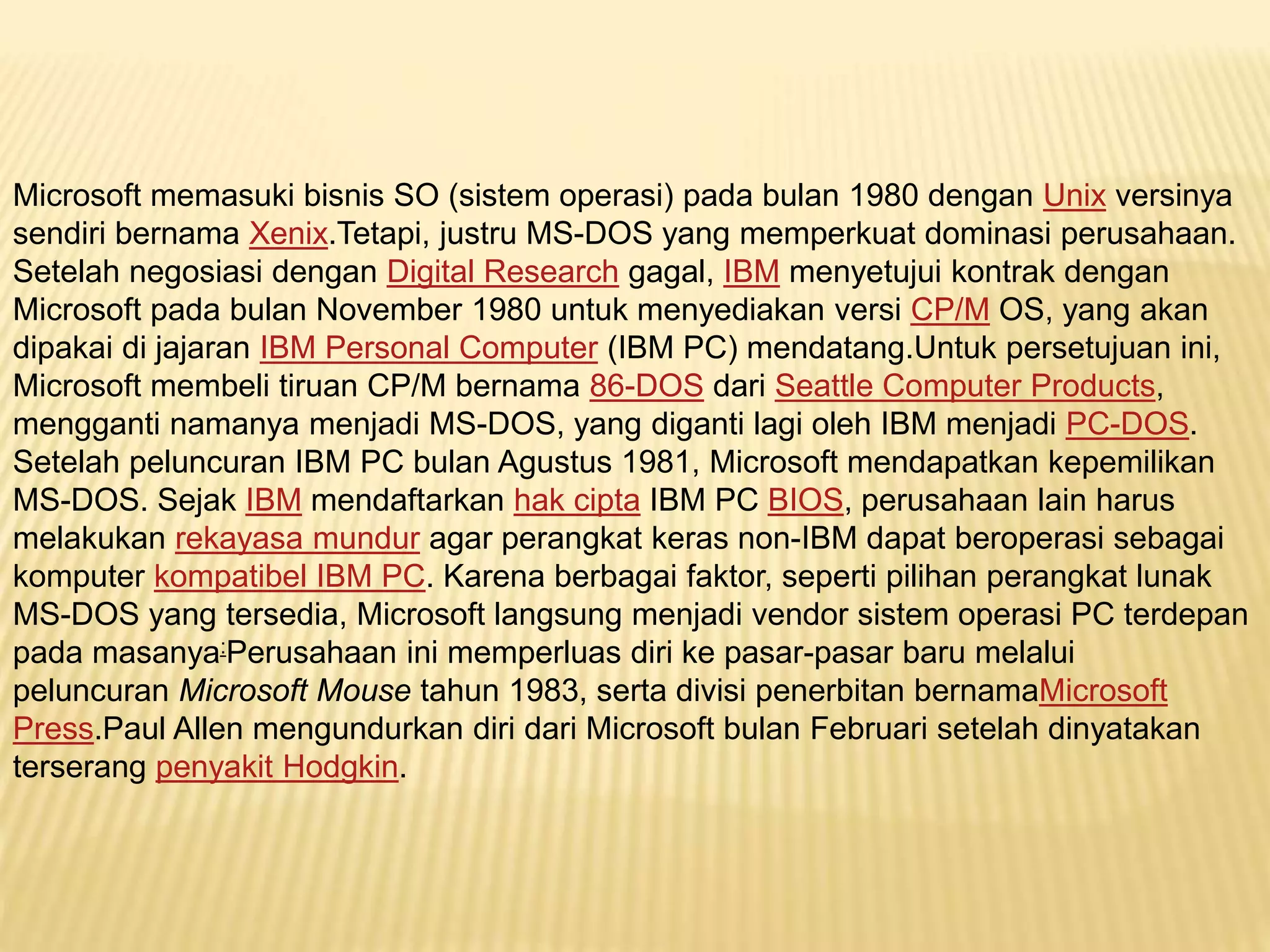 Sejarah microsoft | PPTX