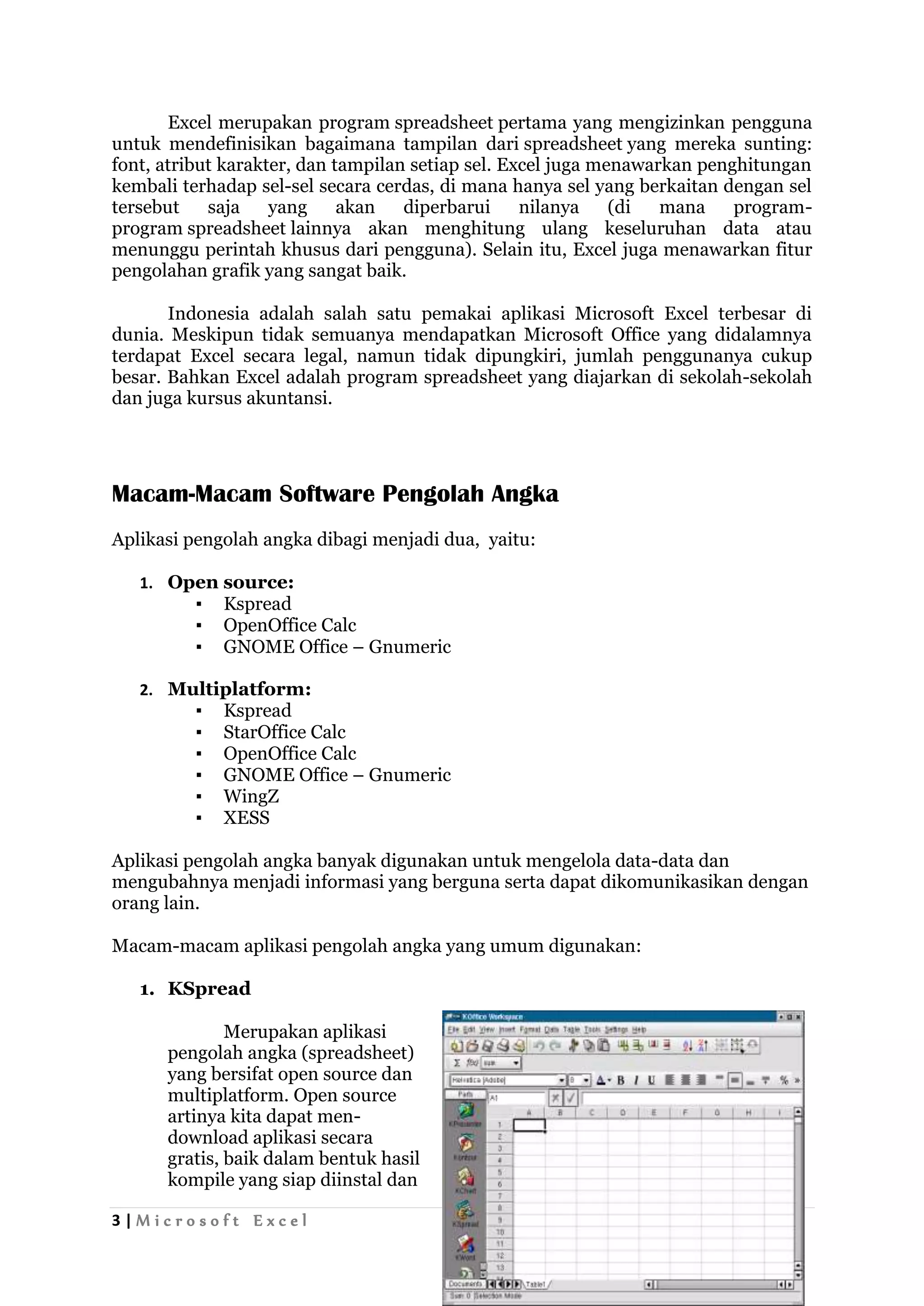 Sejarah microsoft excel | DOCX