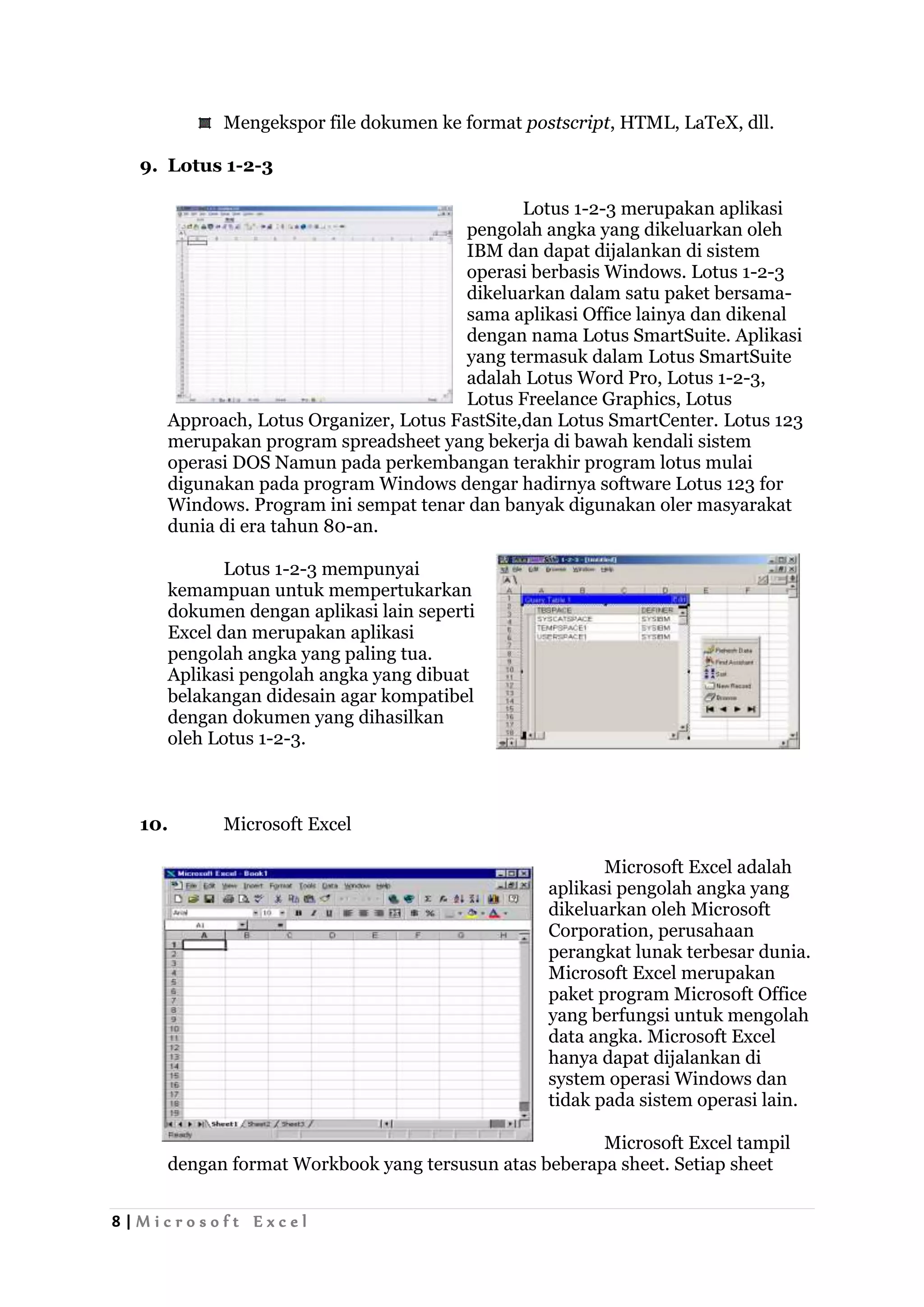 Sejarah microsoft excel | DOCX