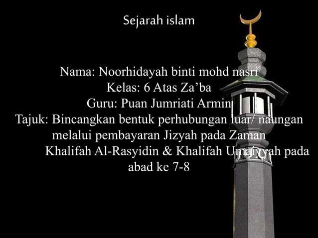 Pelaksanaan jizyah pada zaman khulafah ar-rasyidin | PPTX