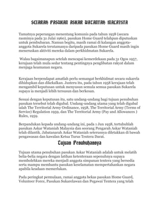 Sejarah pasukan askar wataniah malaysia | DOCX
