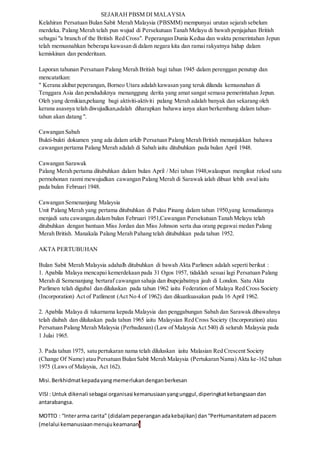 Sejarah pbsm di malaysia | DOCX