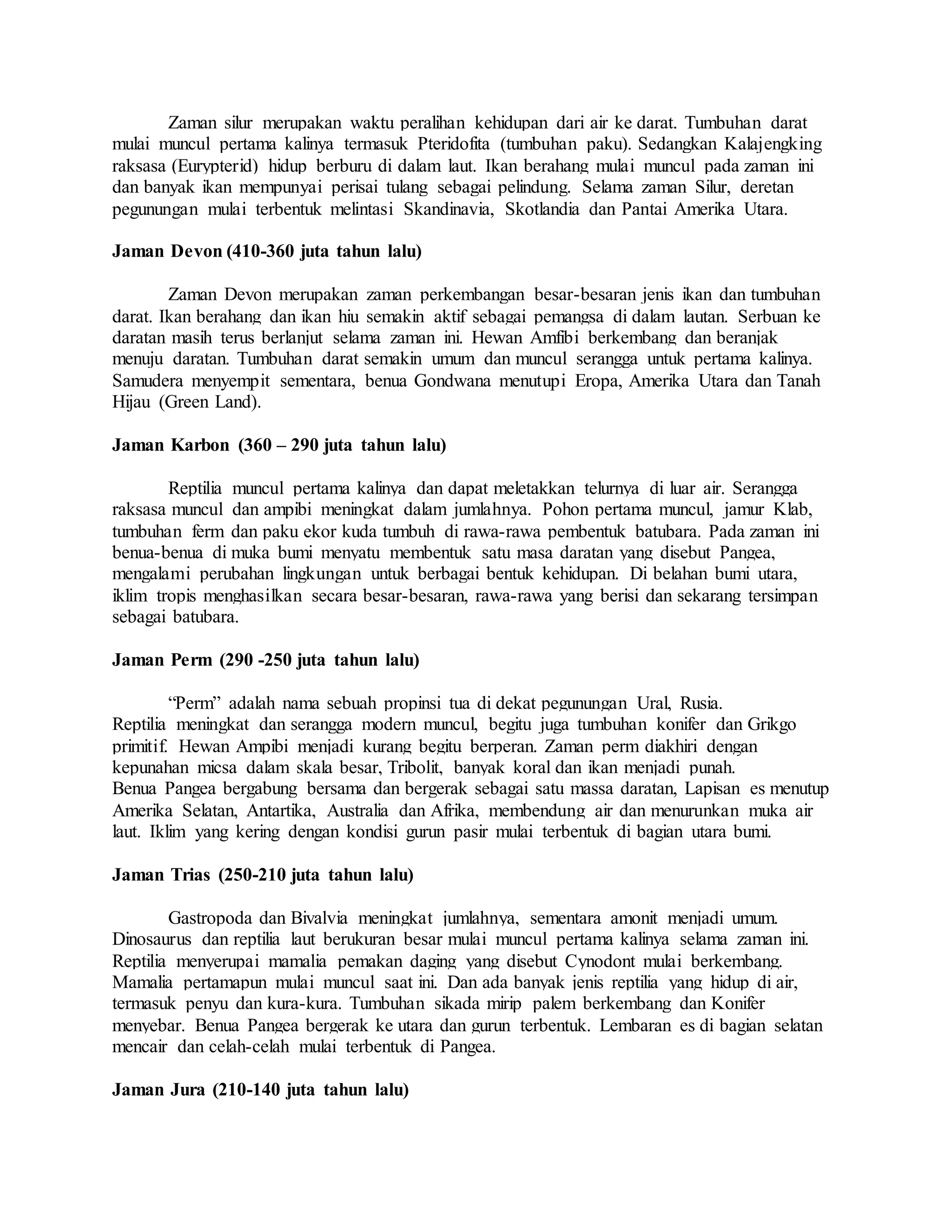 Sejarah pembentukan bumi | DOCX
