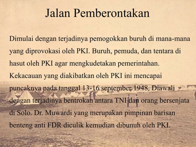 Sejarah Pemberontakan PKI madiun 1948- SMA TUNAS DHARMA KARAWANG | PPTX