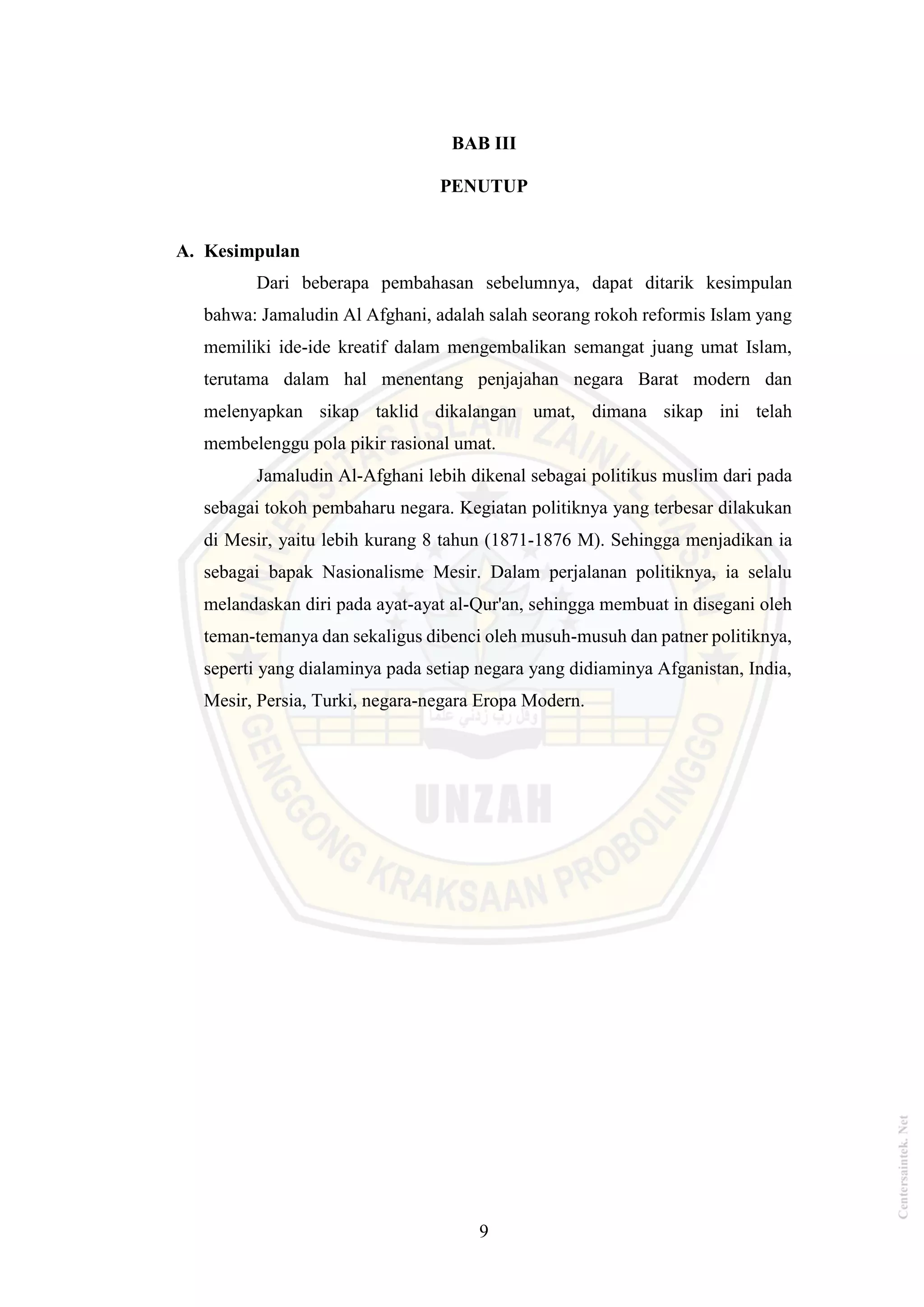 Sejarah Pemikiran Ekonomi Islam Jamaluddin Al Afghani, Muhammad Abduh ...