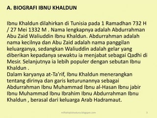 SEJARAH PEMIKIRAN EKONOMI ISLAM MASA IBNU KHALDUN | PPTX