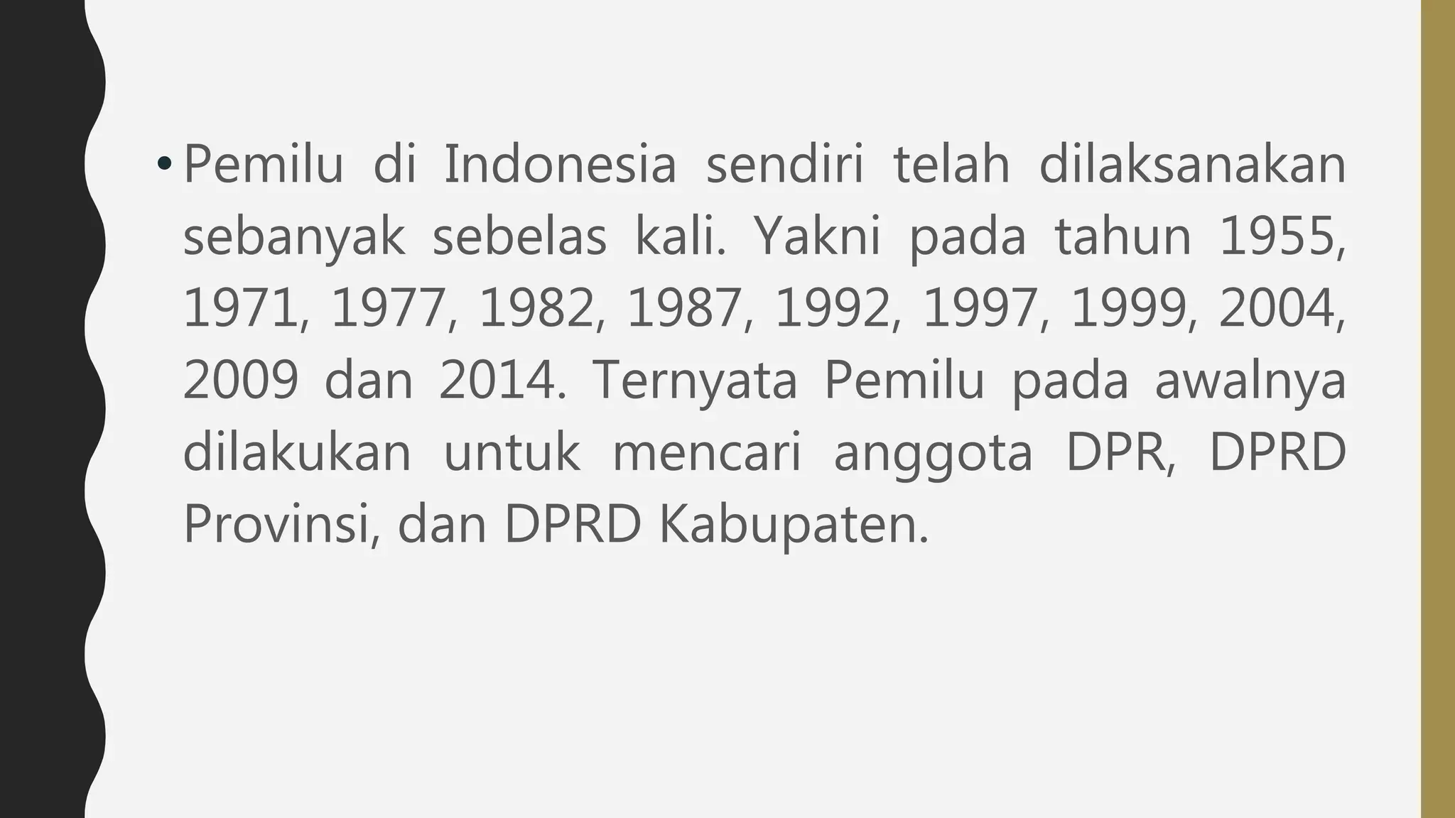 Sejarah Pemilu Indonesia | PPTX