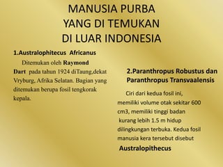 Materi manusia purba | PPTX