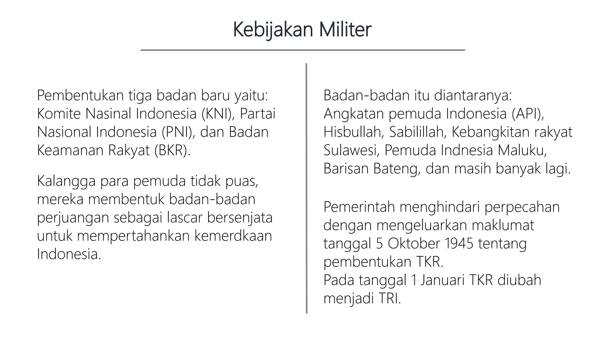 Sejarah peminatan - perjuangan mempertahankan integrasi dan kedaulatan ...