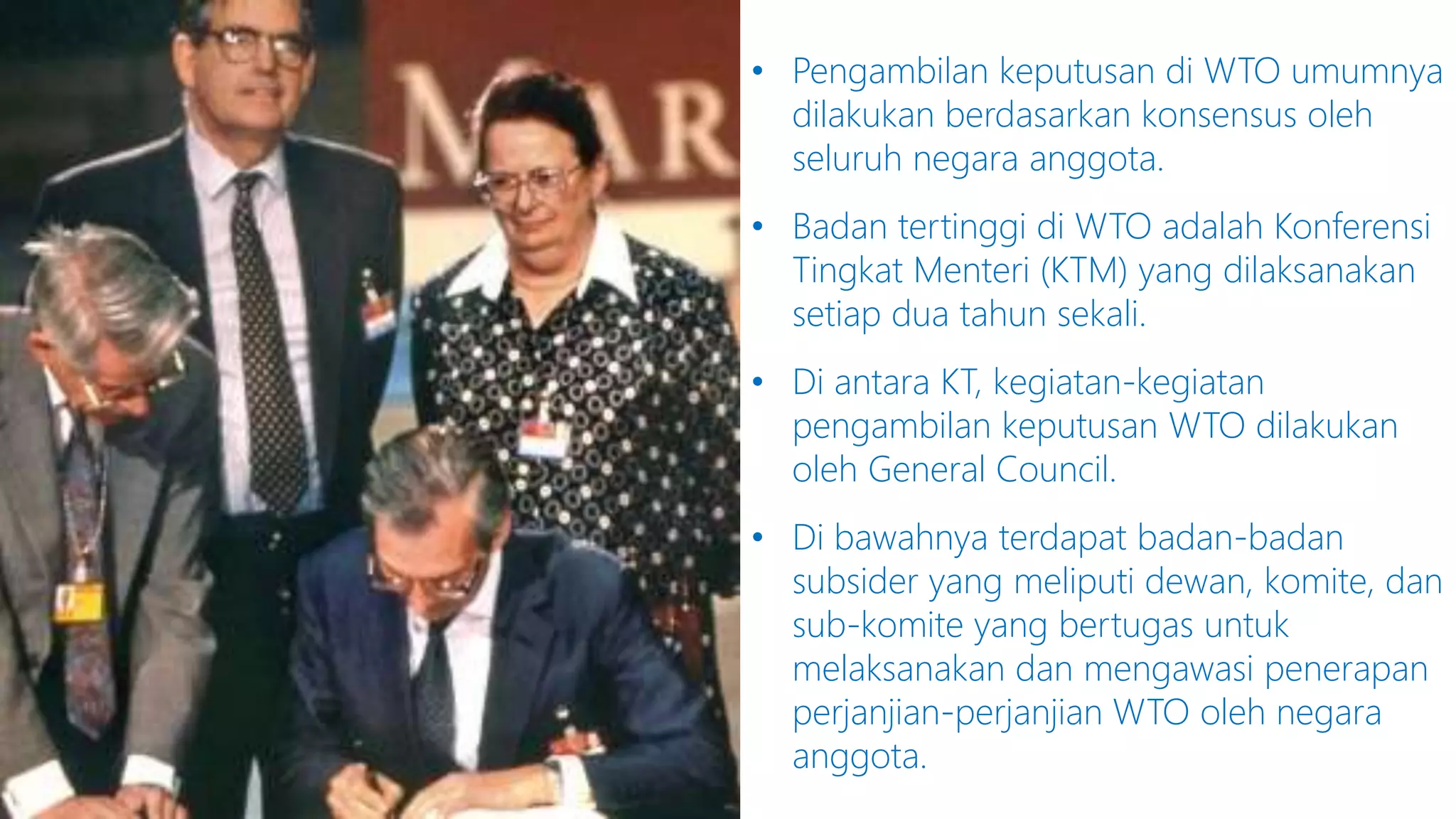Sejarah peminatan - world trade organization (wto) | PPTX