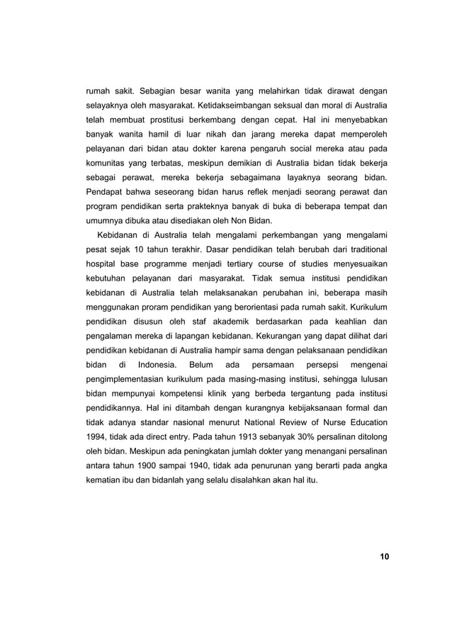 Sejarah pendidikan kebidanan dan profesi bidan di luar negeri | DOCX