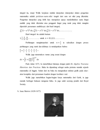 Sejarah penemuan integral dan diferensial | DOCX