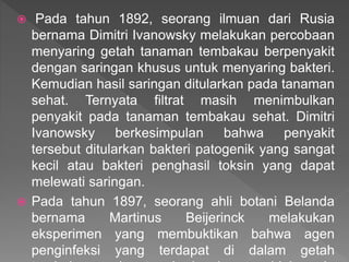 Sejarah penemuan virus | PPTX