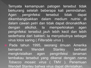 Sejarah penemuan virus | PPTX