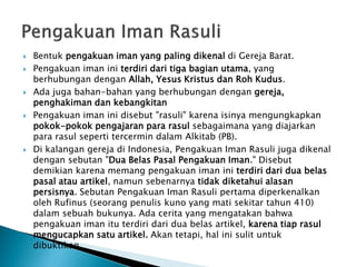 Sejarah pengakuanimanrasuli materi11 | PDF