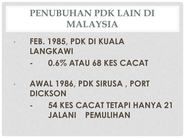 Sejarah penubuhan Pemulihan Dalam Komuniti (PDK) | PPTX