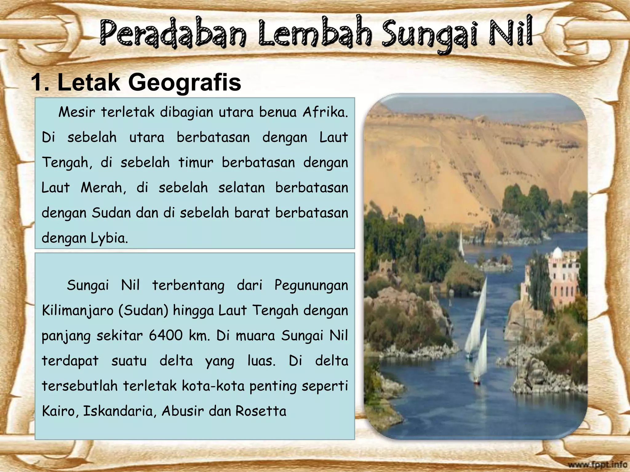 Sejarah peradaban lembah sungai nil | PPT