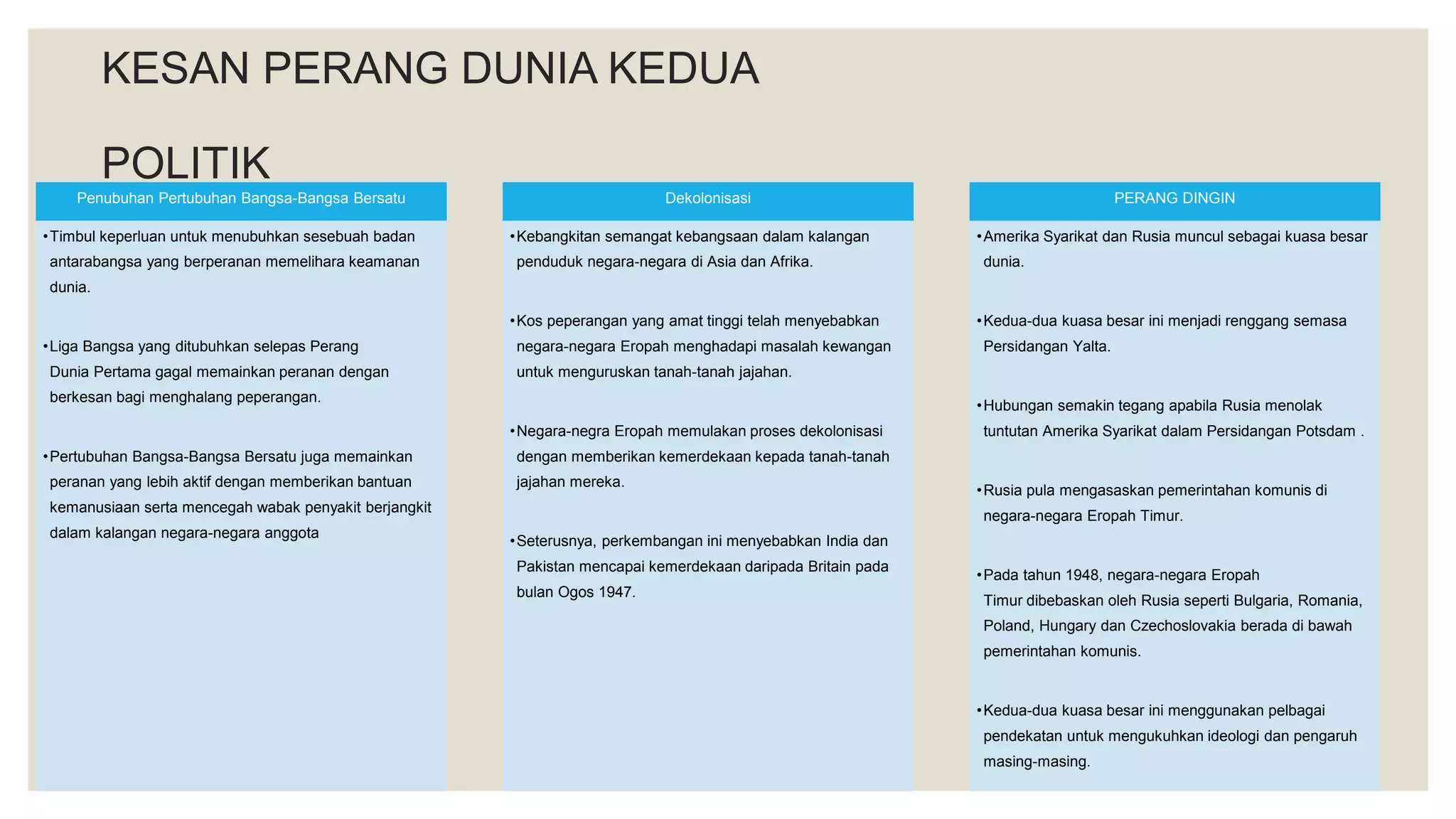 STPM SEM 1 SEJARAH TEMA 4 PERANG DUNIA PERTAMA(1914-1918) | PPTX