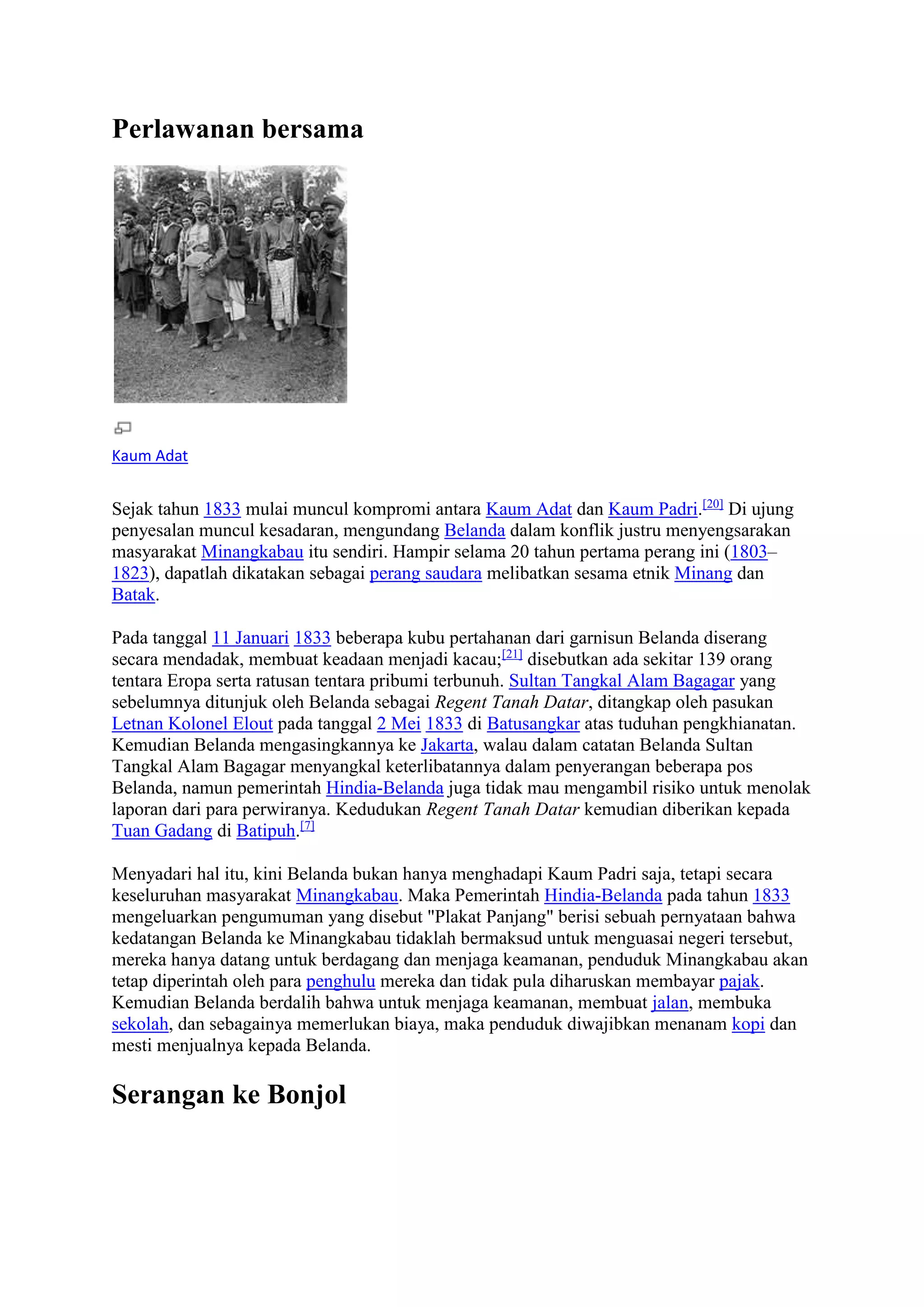 Sejarah perang padri | DOCX