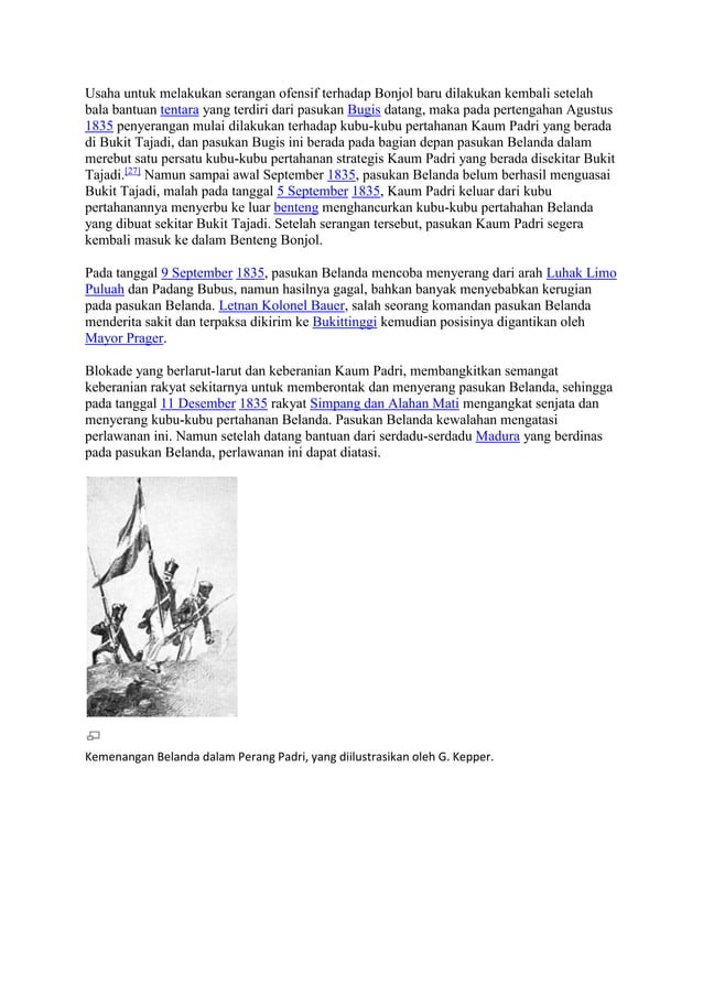 Sejarah perang padri | PDF