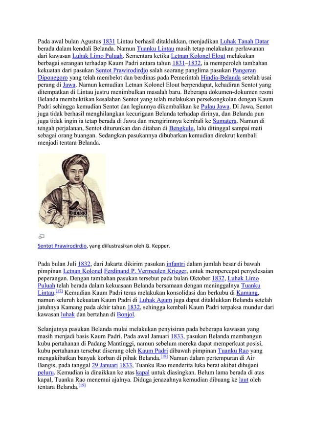 Sejarah perang padri | PDF